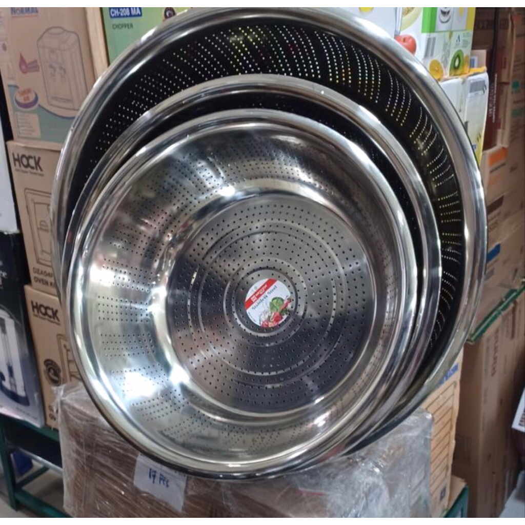 Jual baskom bolong bolong stainles steel sus 304 tebal anti karat kuat ...
