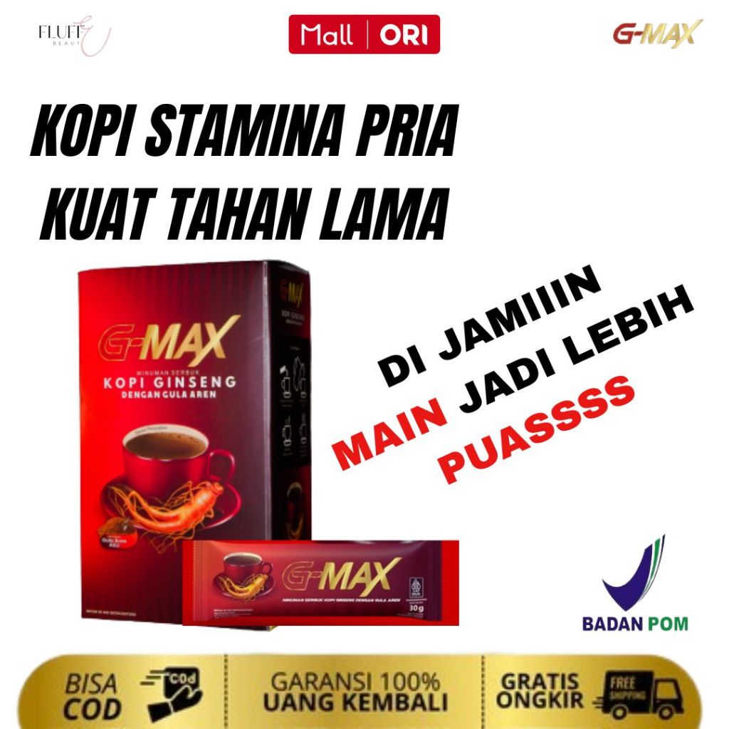 Jual KOPI GMAX MINUMAN KOPI STAMINA PRIA TAHAN LAMA ORIGINAL 100% EXTRA GINSENG & GULA AREN ...