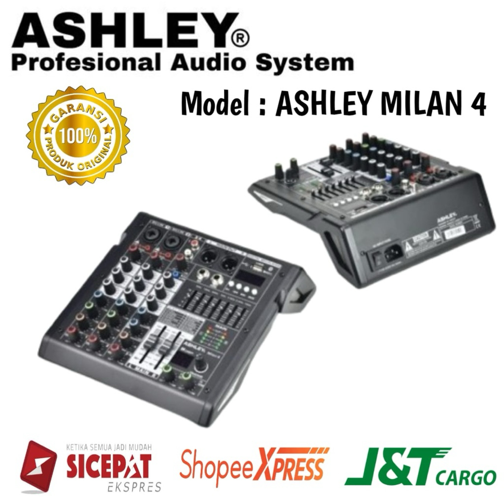 Jual Mixer Ashley Milan 4 original Mixer Ashley 4 Channel Bluetooth Usb | Shopee Indonesia