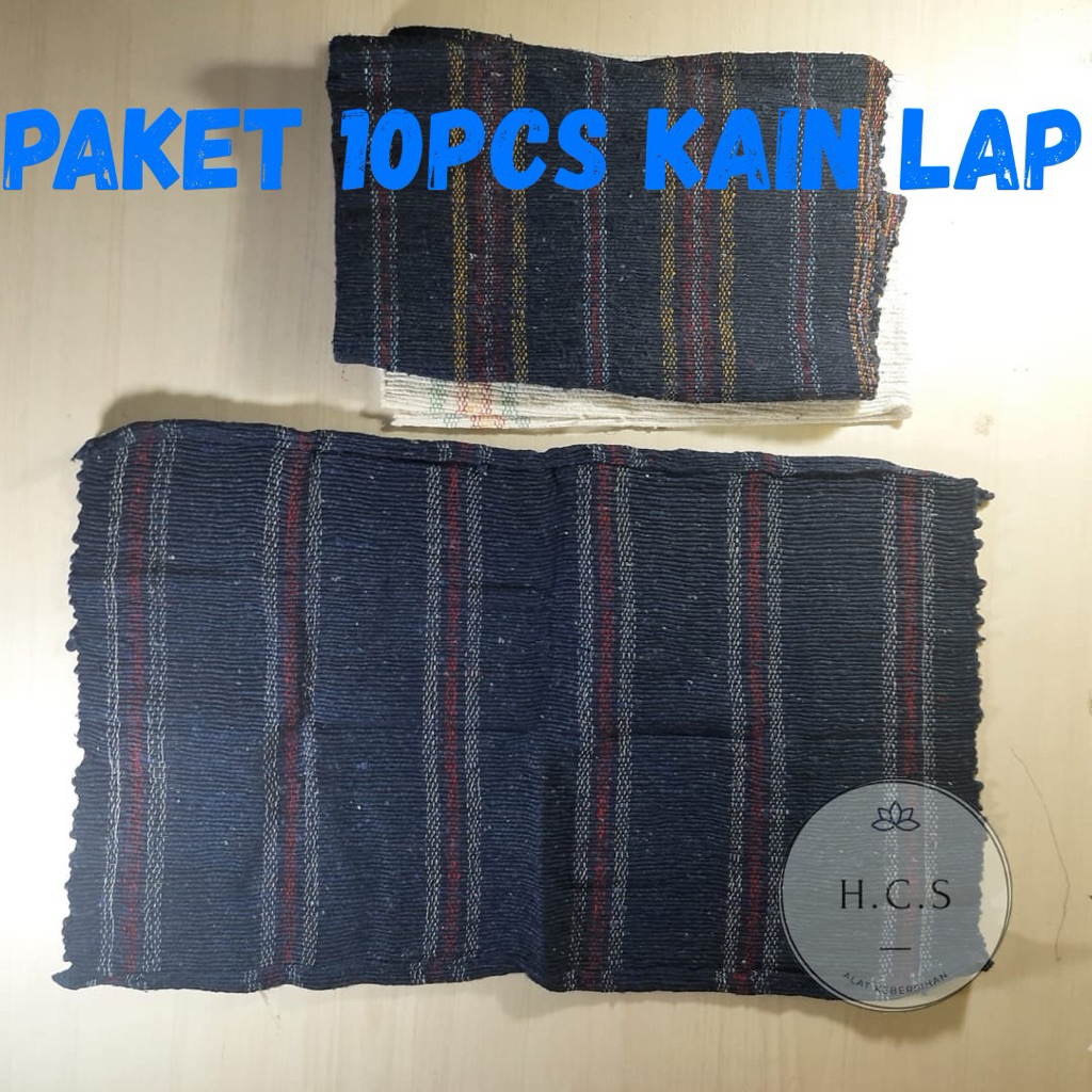 Jual [10pcs] paket lap pel KECIL 10PCS | Kain lap pel biru KECIL (53cm ...