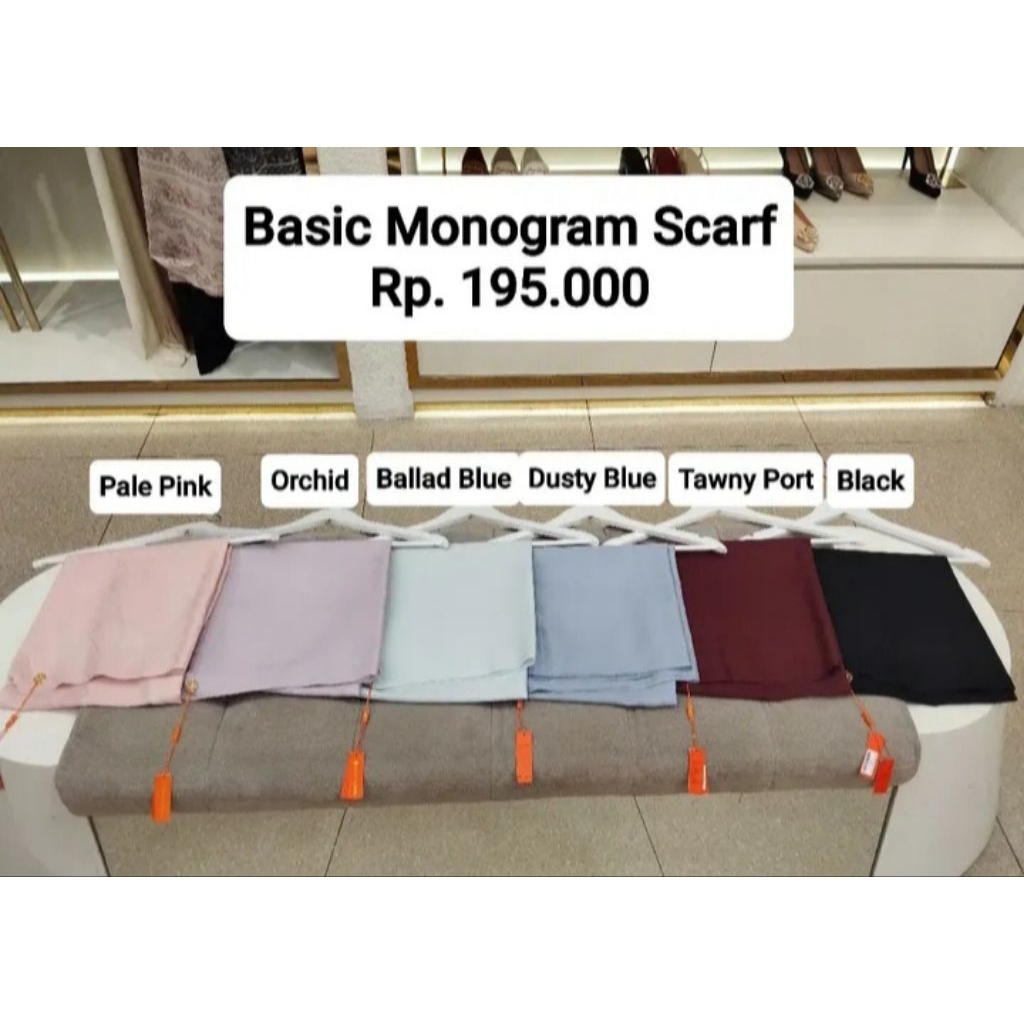 Jual NADA PUSPITA Basic Monogram Scarf NEW | Shopee Indonesia