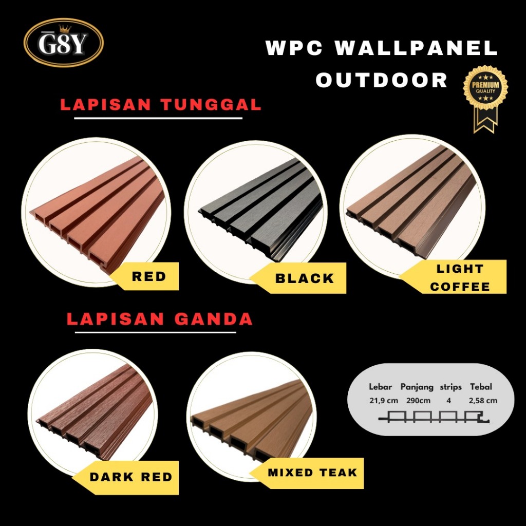 Jual Papi Holly Wpc Outdoor Wood Panel Kisi Kisi Wallpanel Outdoor ...