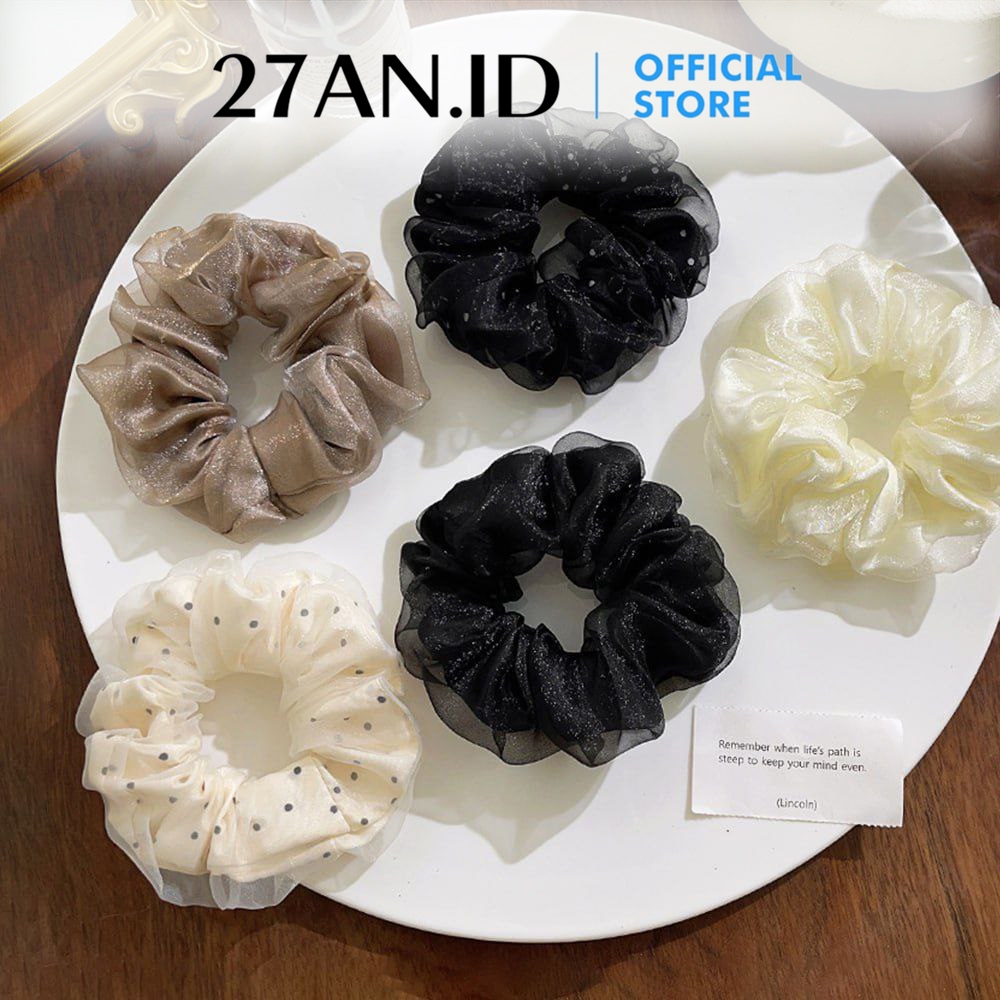 Jual (27AN.ID) Ikat Rambut Tile Cepol Motif Organza Polkadot H960 ...