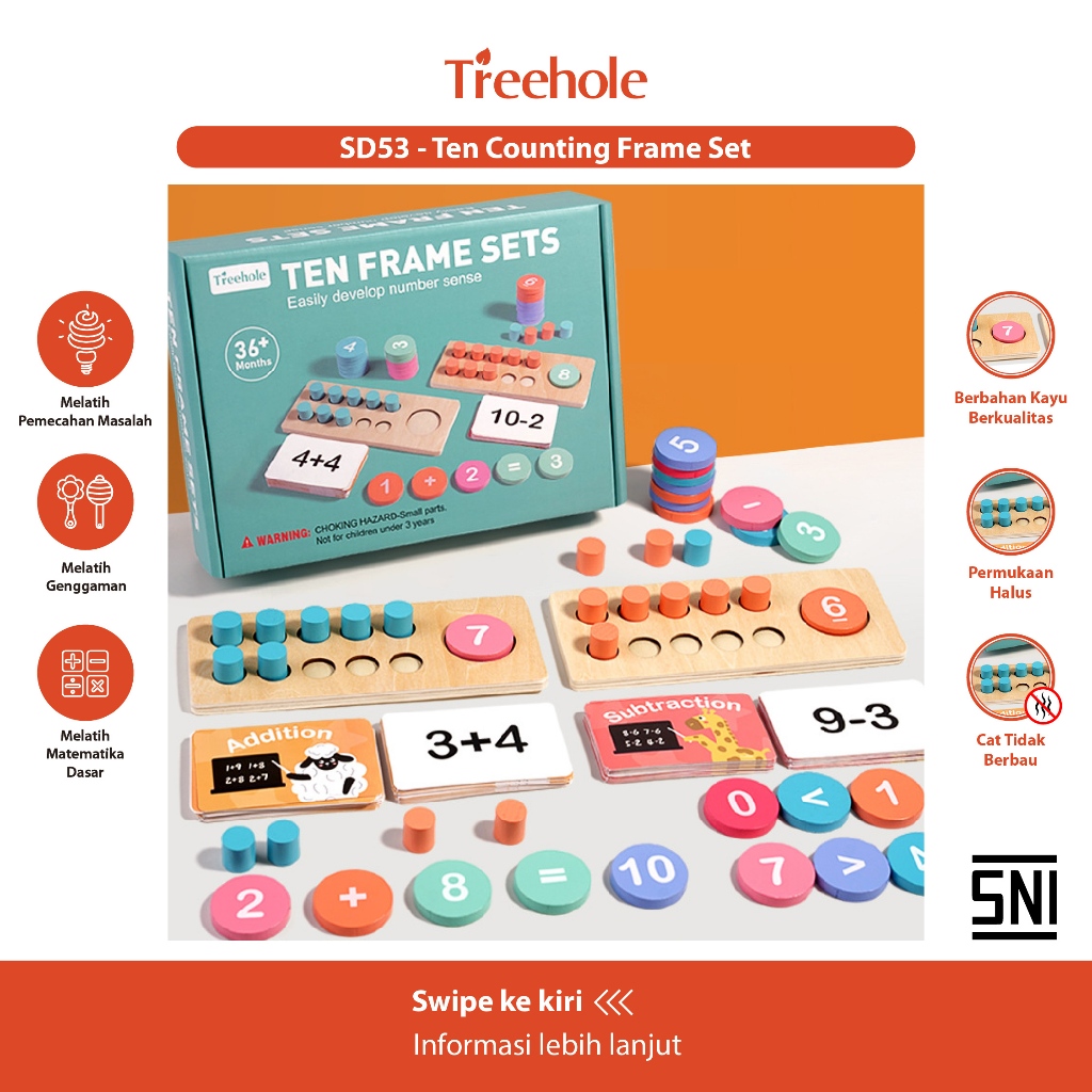 Jual Beringin Toys - Ten Counting Frame Set / Mainan Edukasi Anak ...