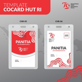 Jual Cocard + Lanyard Merdeka HUT RI 80 | Bisa Custom Nama & Logo ...