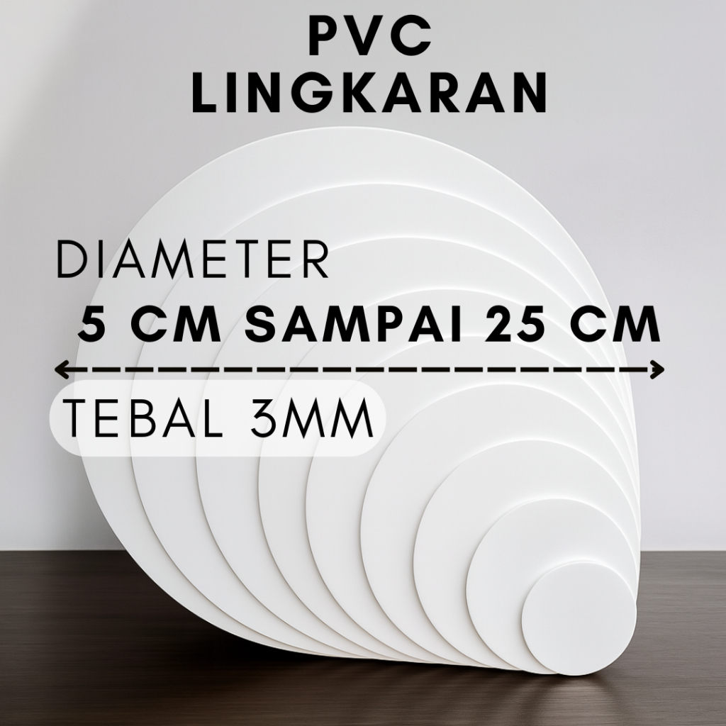 Jual PVC BOARD BULAT DIAMETER 5 CM SAMPAI 25 CM TEBAL 3 MM [PVC BOARD ...