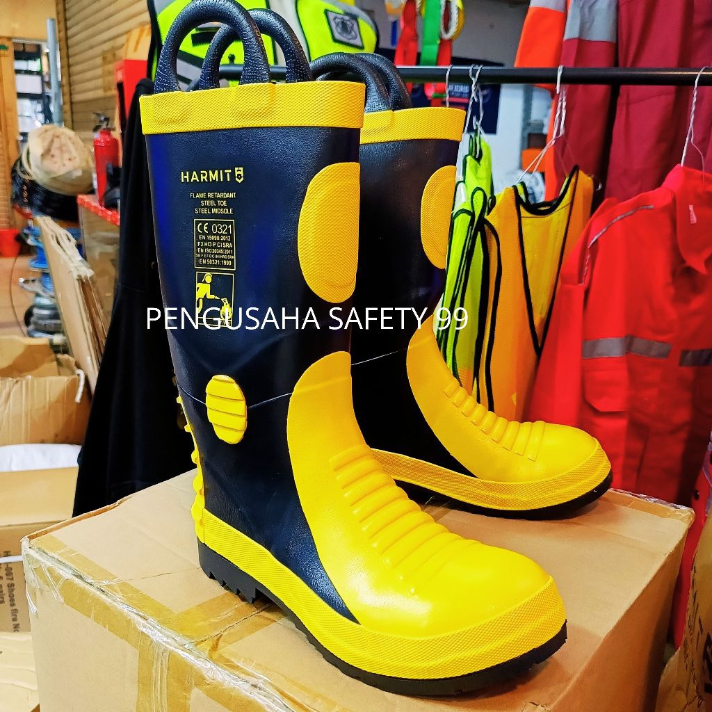 Jual Sepatu Pemadam Kebakaran Murah / Safety Boot Damkar Harmit ...