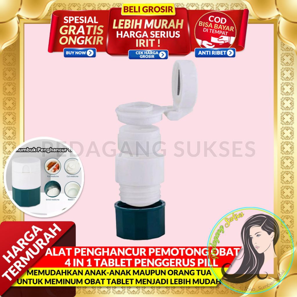 Jual Alat Penghancur Pemotong Obat 4 IN 1 Tablet Penggerus Pill Crusher ...