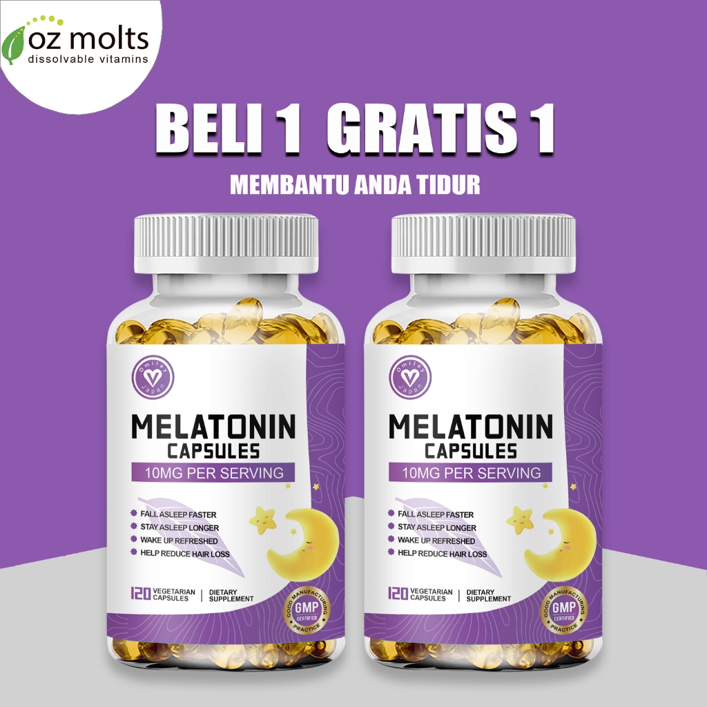 Jual Ozmolts Melatonin Capsules Supplements Promote sleep Anti ...
