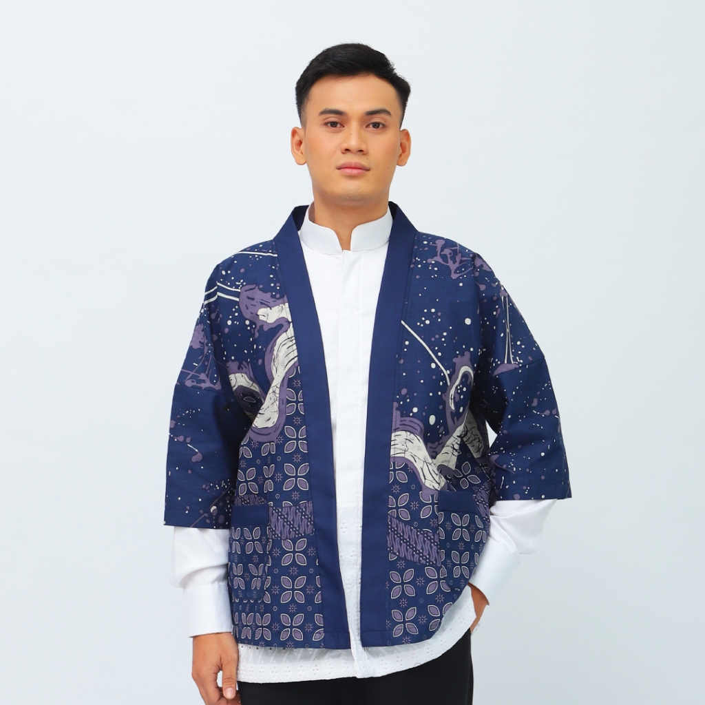 Jual WouBatik - Outer Series Pria Kimono Pria Katun Etnik - OP28071 ...