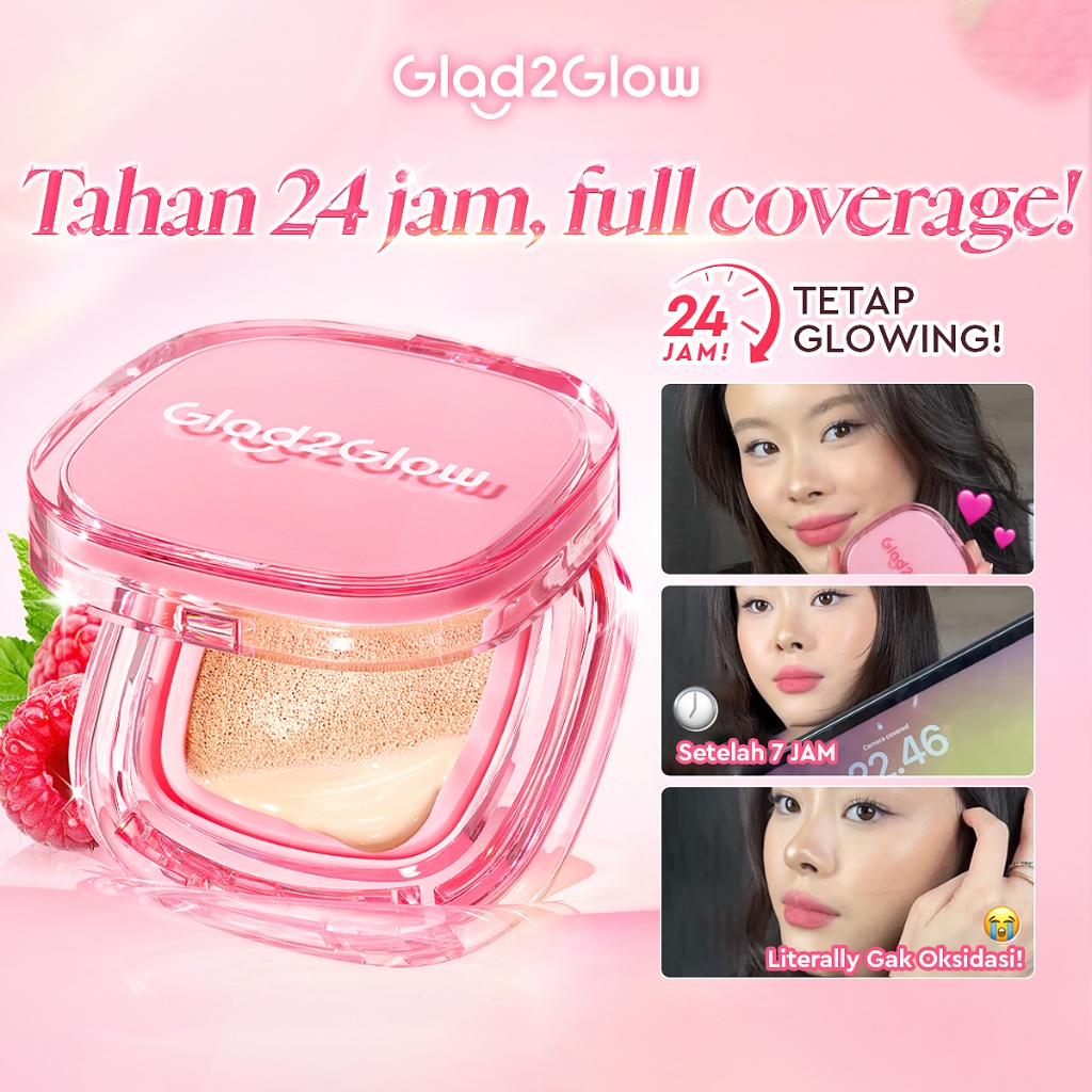 Jual [ Toko Resmi ] Glad2Glow Perfect Cover Cushion | Cushion Glad2Glow ...