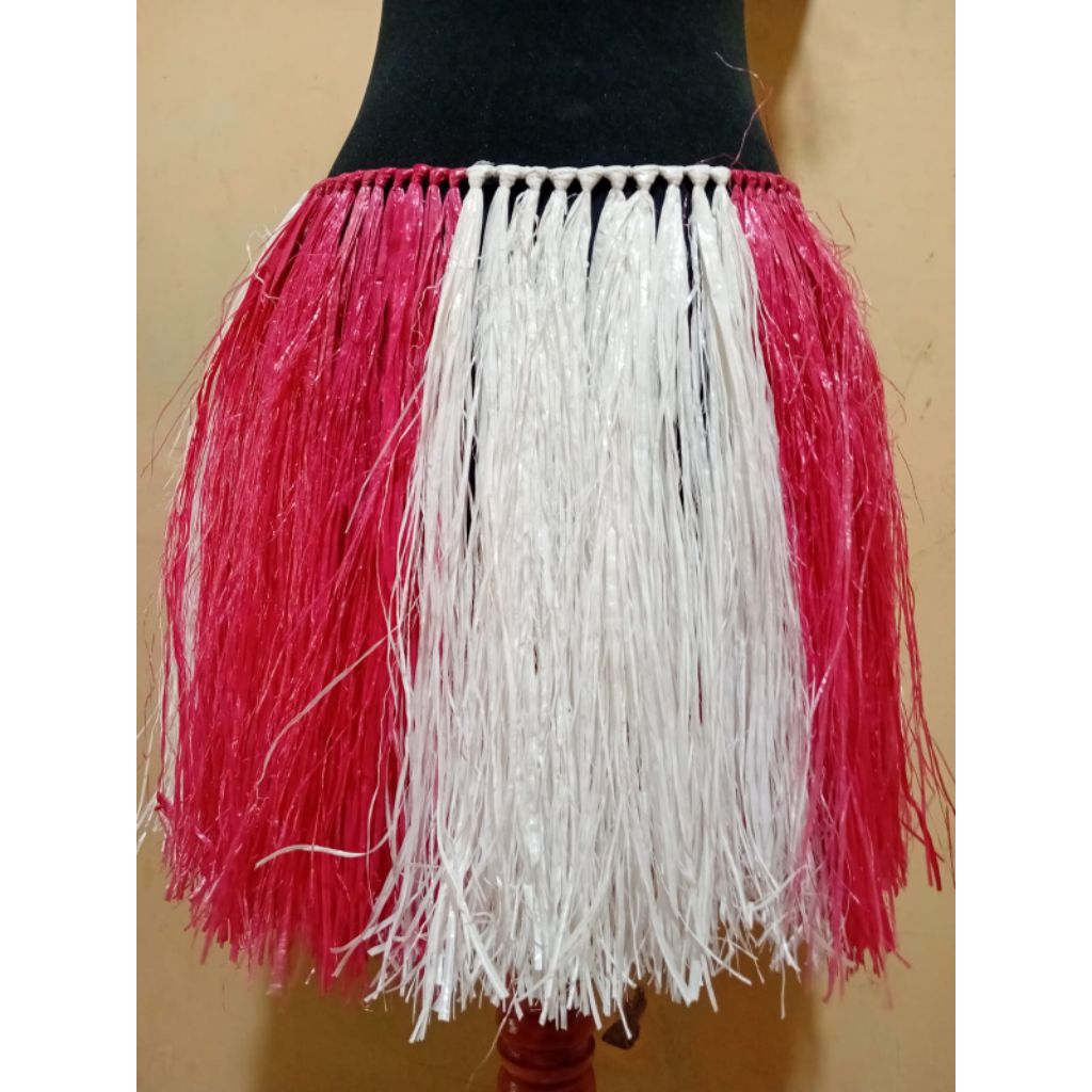 Jual Rok Rumbai Tali Rafia Warna Merah Putih Ukuran Anak - Dewasa ...