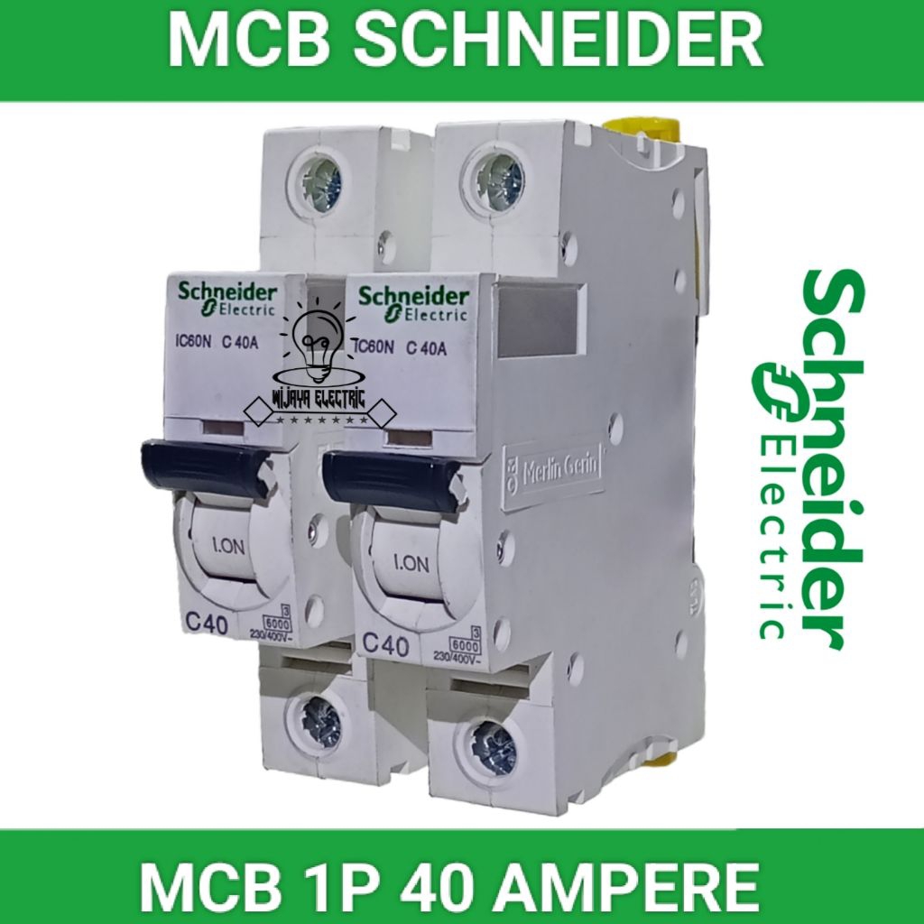 Jual MCB 1P 40A IC60N A9F74140 Schneider ACTI9 mcb 1phase 40a | Shopee ...