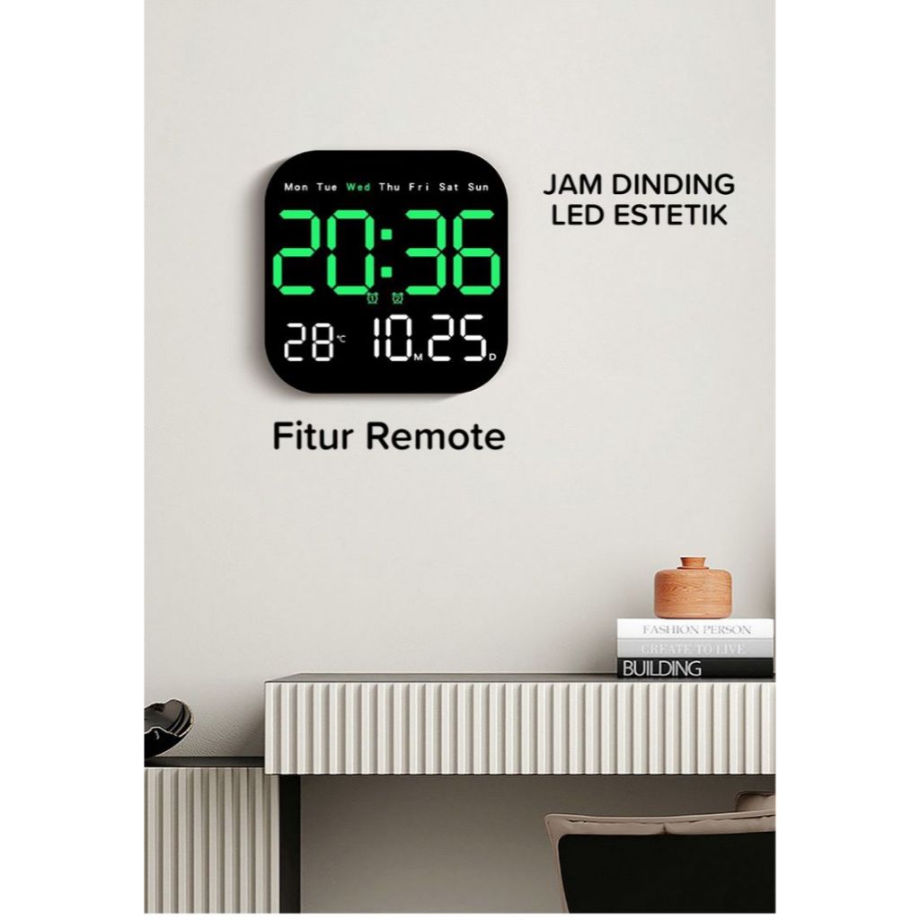 Jual Jam Digital Dinding Dan Meja LED Layar Besar Tampilan Hari Tanggal ...