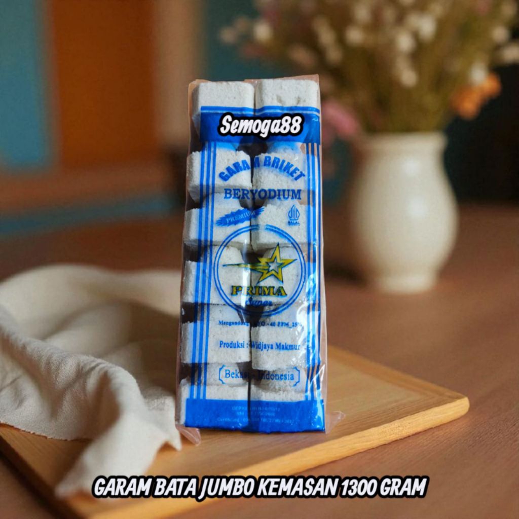 Jual GARAM BATA PRIMA SUPER 1300 GRAM ORIGINAL / GARAM BRIKET BERYODIUM ...