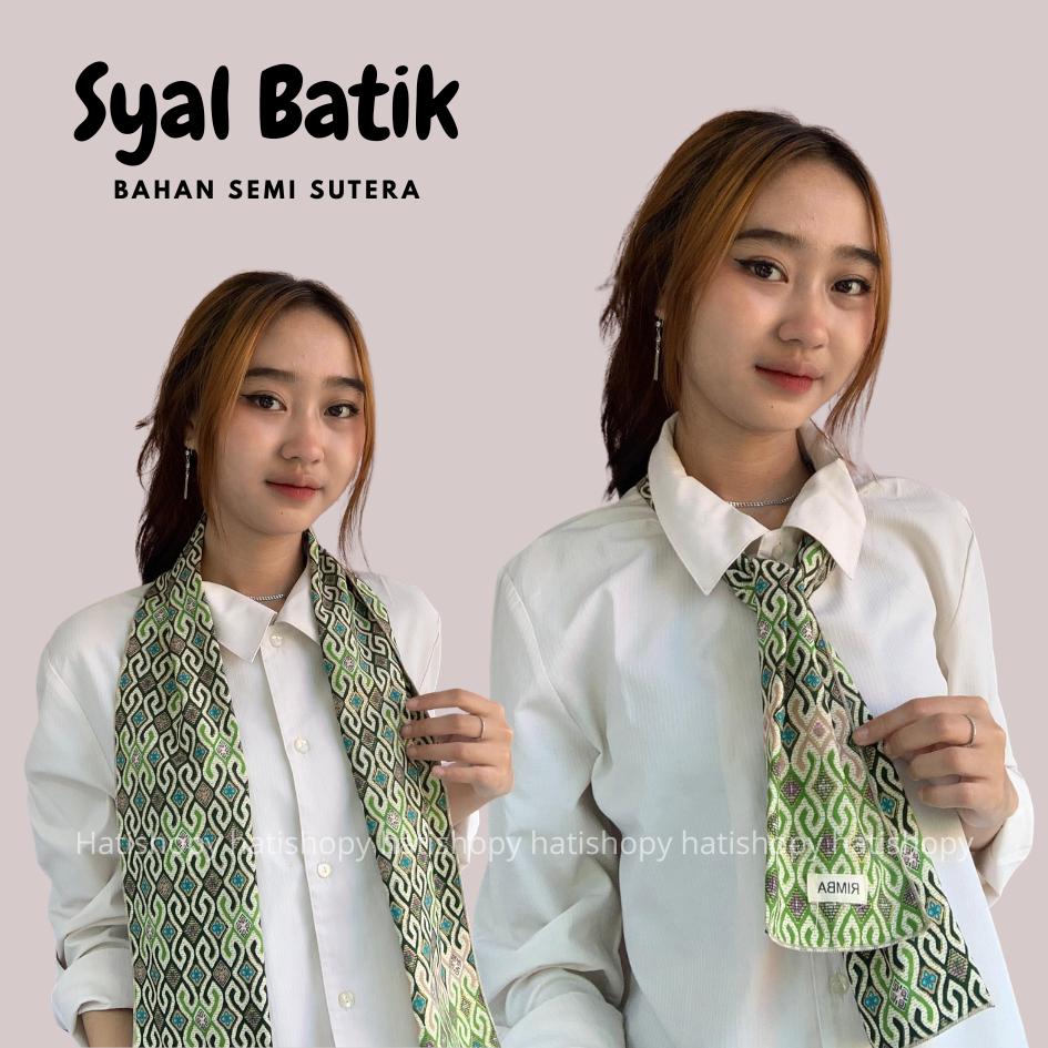 Jual RIMBA - Syal Batik Leher Wanita Pria Scarf Dasi Ospek Bahan Prada ...