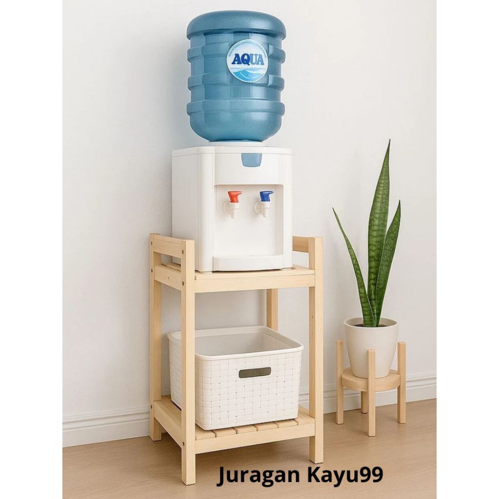 Jual Rak Meja Dispenser Galon Rak Kayu Susun Serbaguna Rak Dispenser ...