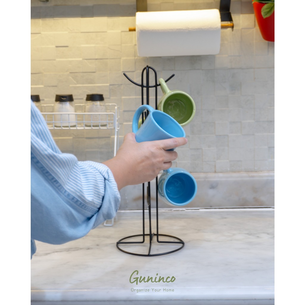 Jual LCI Rak Mug Gelas Hitam Cangkir Tempat Cup Holder Stand Rak Dapur ...
