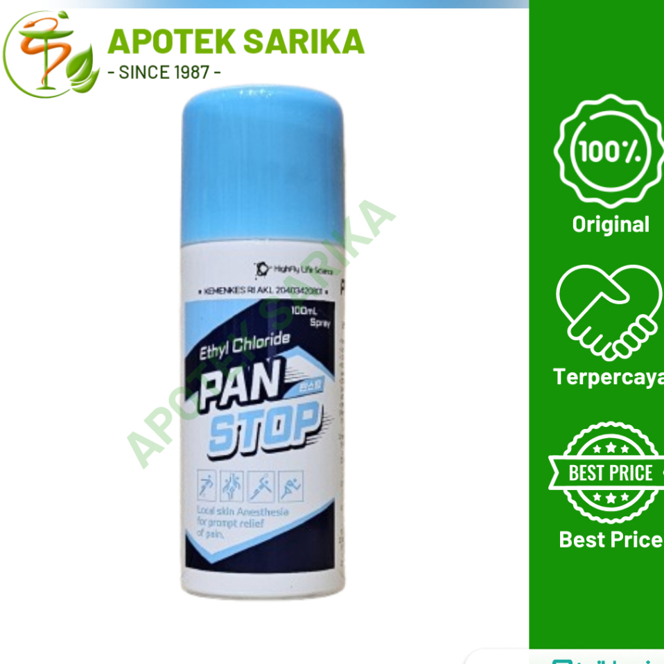 Jual Pan Stop/ethyl chloride Spray 100ml-Dingin Pereda Nyeri Otot Kram ...