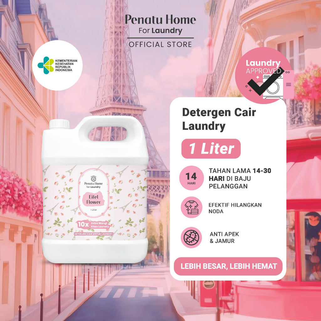 Jual [Penatu Home] Eifel Flower Detergen Cair Laundry Liquid Detergen 1 ...