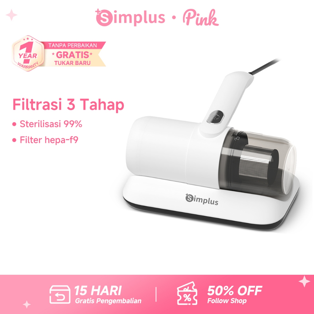 Jual Simplus Pink Pembasmi Tungau 14000-UV16000Pa Vakum Penghilang Tungau Kasur Karpet | Shopee ...