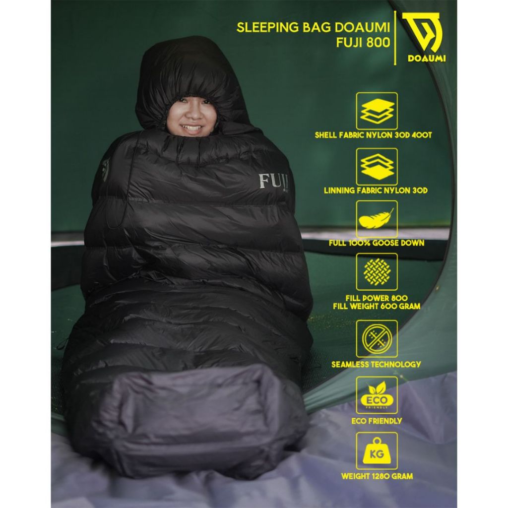 Jual SLEEPING BAG BULU ANGSA DOAUMI FUJI 800 GOOSE DOWN ERGONOMYC ...