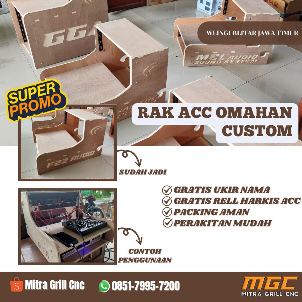 Jual rak tempat acc + mixer + power (mitra grill cnc) | Shopee Indonesia