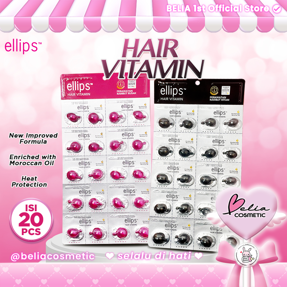 Jual BELIA ELLIPS Hair Vitamin Blister 20 Butir | Rambut tampak sehat ...
