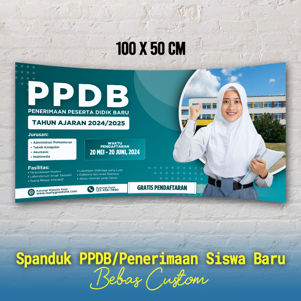 Jual Spanduk PPDB, Spanduk Penerimaan Peserta Didik Baru, Spanduk Siswa ...