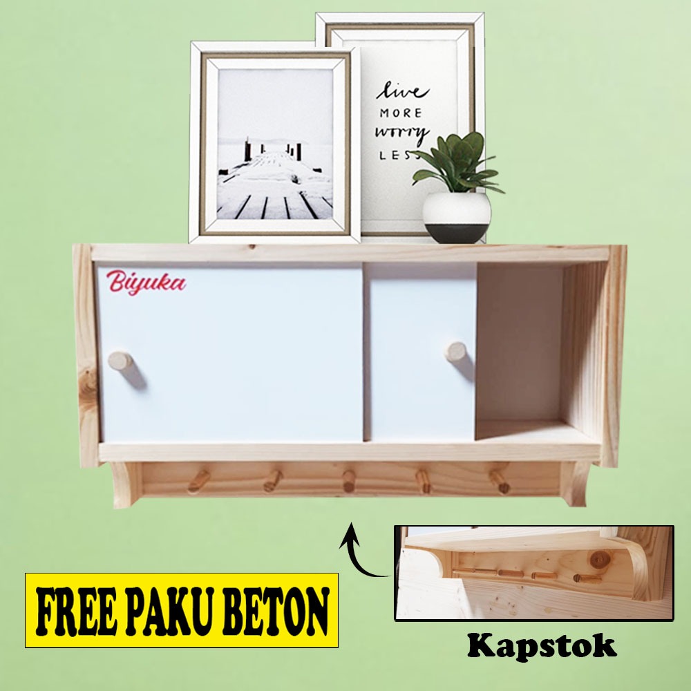 Jual Rak Dinding Serbaguna Pintu sliding / Rak Kabinet Kapstok Tempat ...