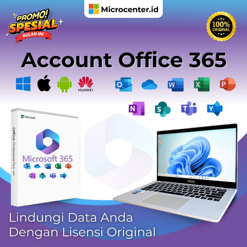 Jual Flash Sale! License Office 365 Account Original Lifetime For 5 ...