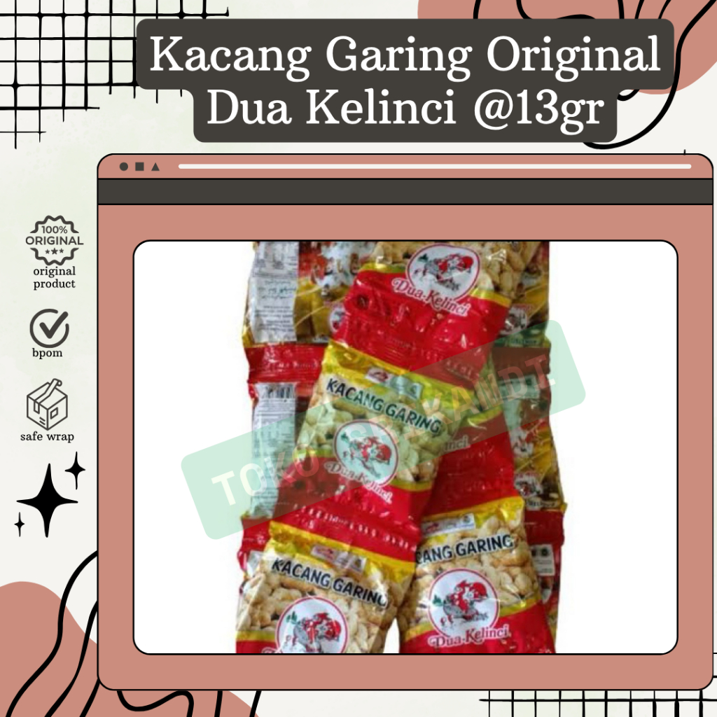 Jual Kacang Garing Original Dua Kelinci @13gr Satuan/Eceran | Shopee ...