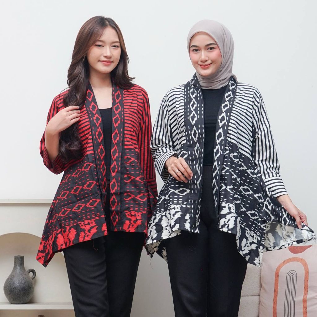 Jual Baju Batik Wanita Model Outer Baju Kondangan Simpel Elegan Formal ...