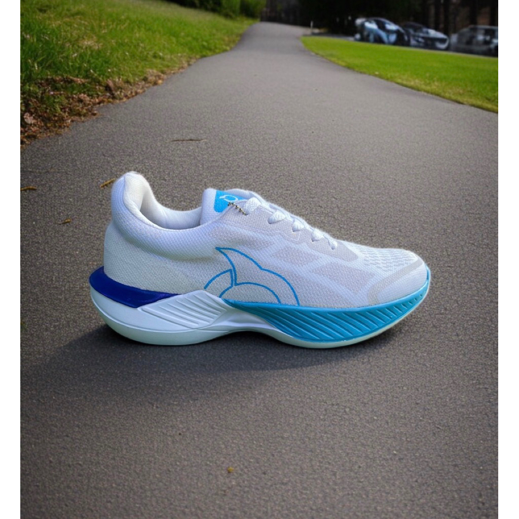 Jual Sepatu Running OrtusEight White Cyan New Produk Sepatu Olahraga ...