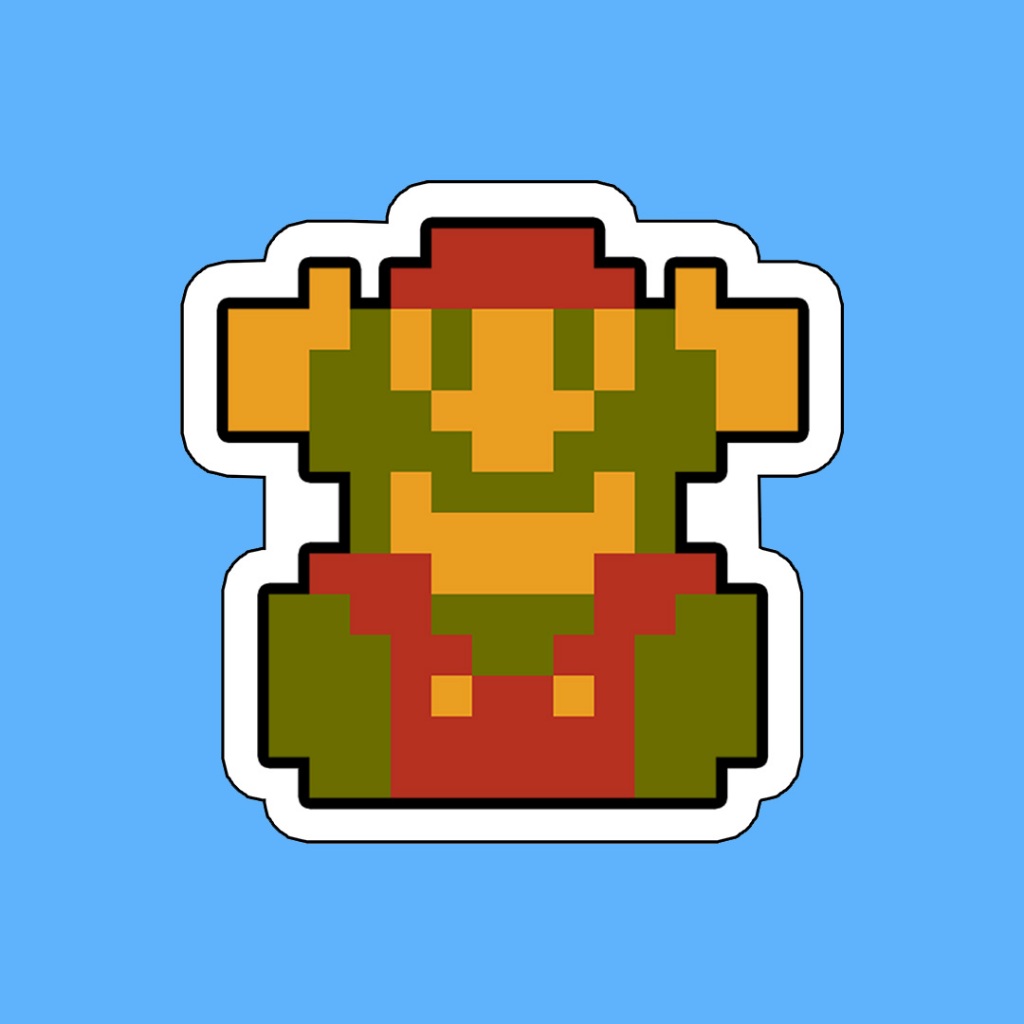 Jual Stiker Game Nintendo 8 Bit Mario Bros Mario Dead Waterproof Pixel ...