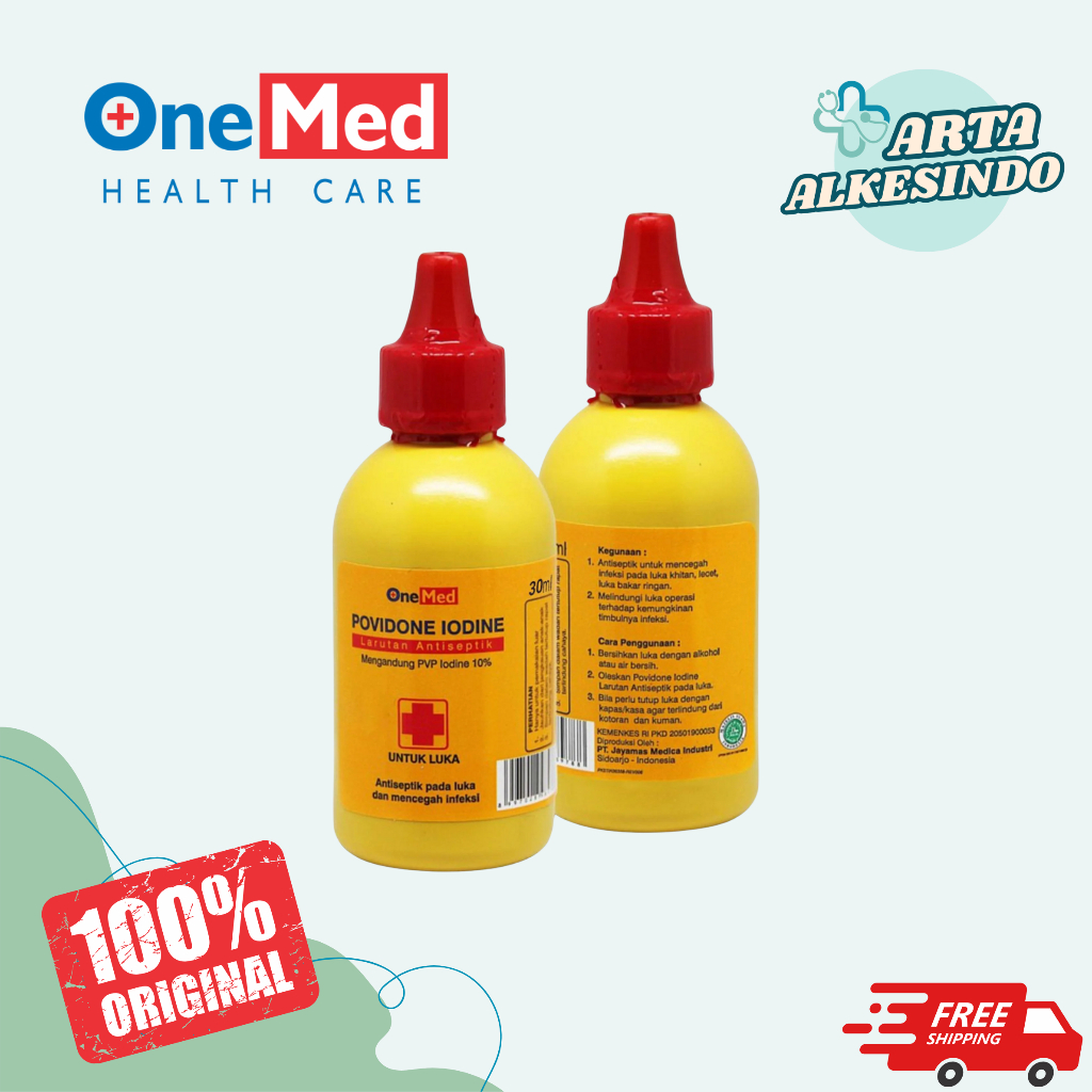 Jual Povidone Iodine 30 ml Obat Luka Merah Sejenis Betadine OneMed ...