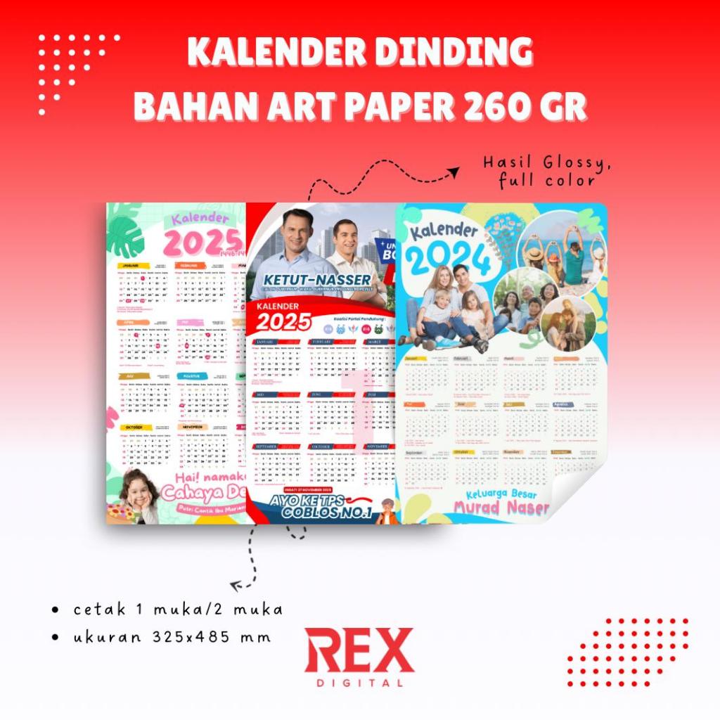 Jual CETAK KALENDER DINDING 2025 CUSTOM FOTO KELUARGA OLSHOP PRIINT ...