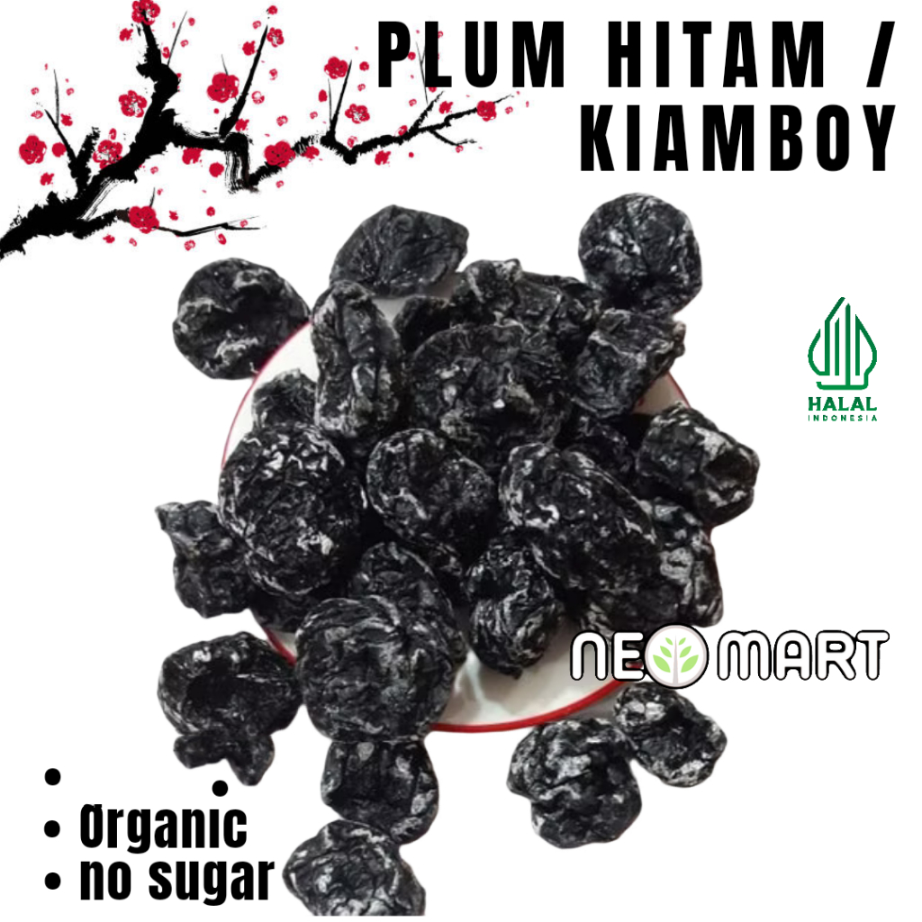 Jual Plum Kering 100gr/Plum Hitam/ Kiamboi Kiamboy Putih Asin Asem ...