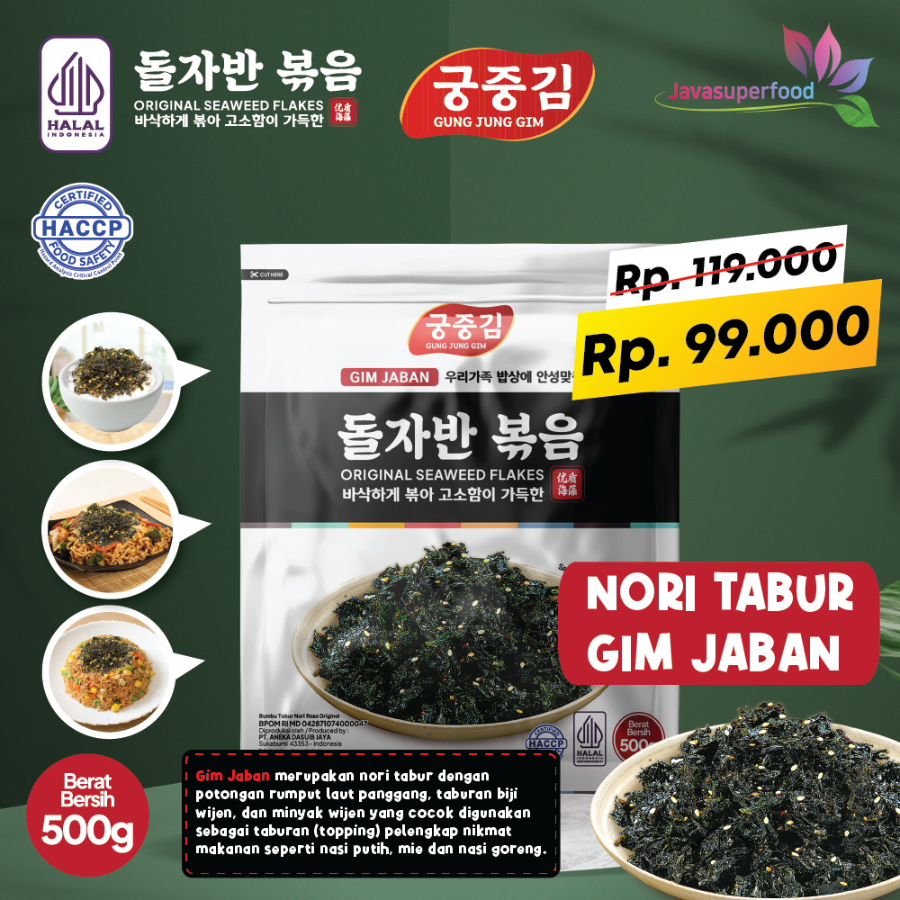 Jual HALAL GUNGJUNG GIM JABAN 500GR / NORI TABUR / RUMPUT LAUT PANGGANG / CRISPY SEAWEED SNACK ...