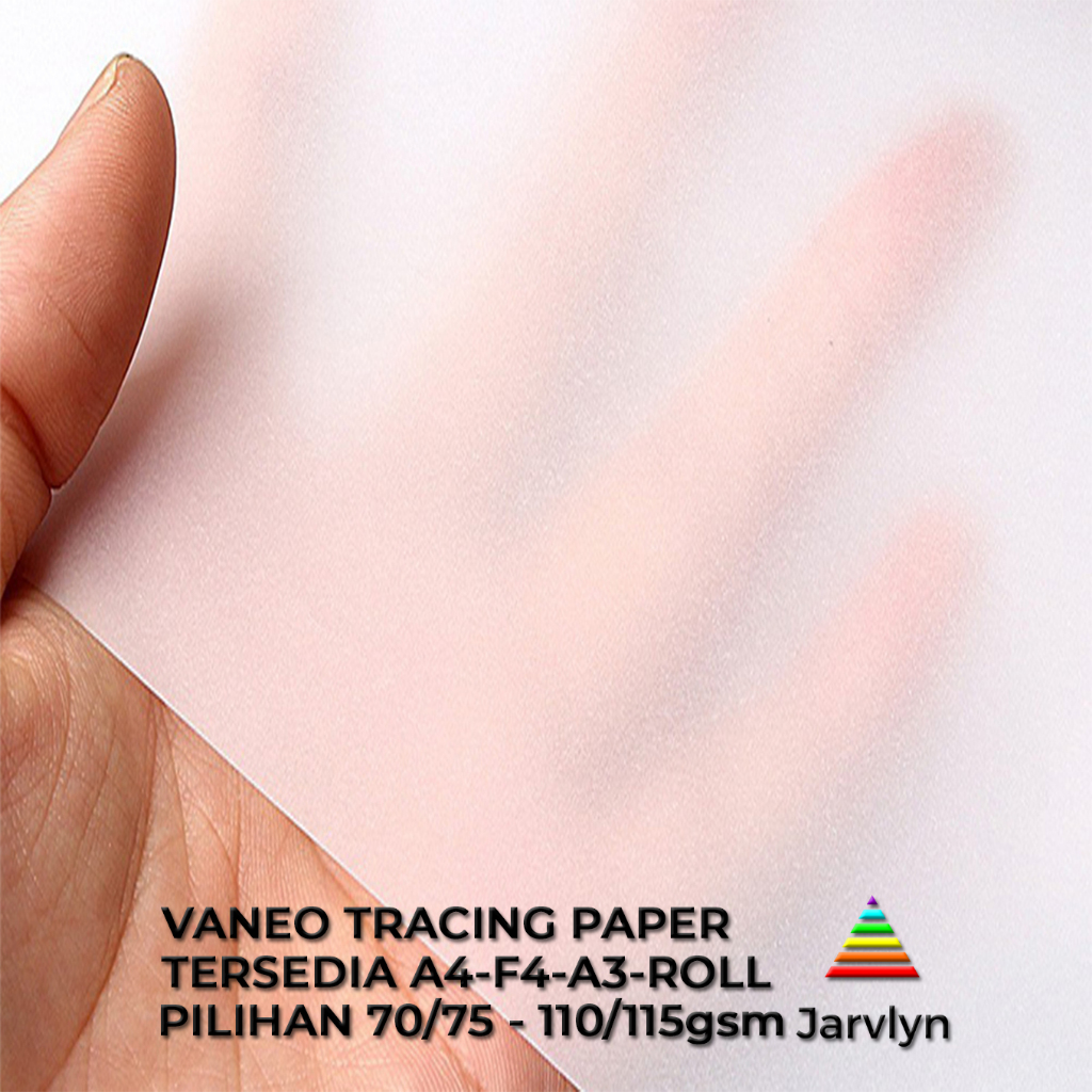 Jual Vaneo Kertas Kalkir Inkjet A4 100/105 gsm Tracing Paper lembaran ...