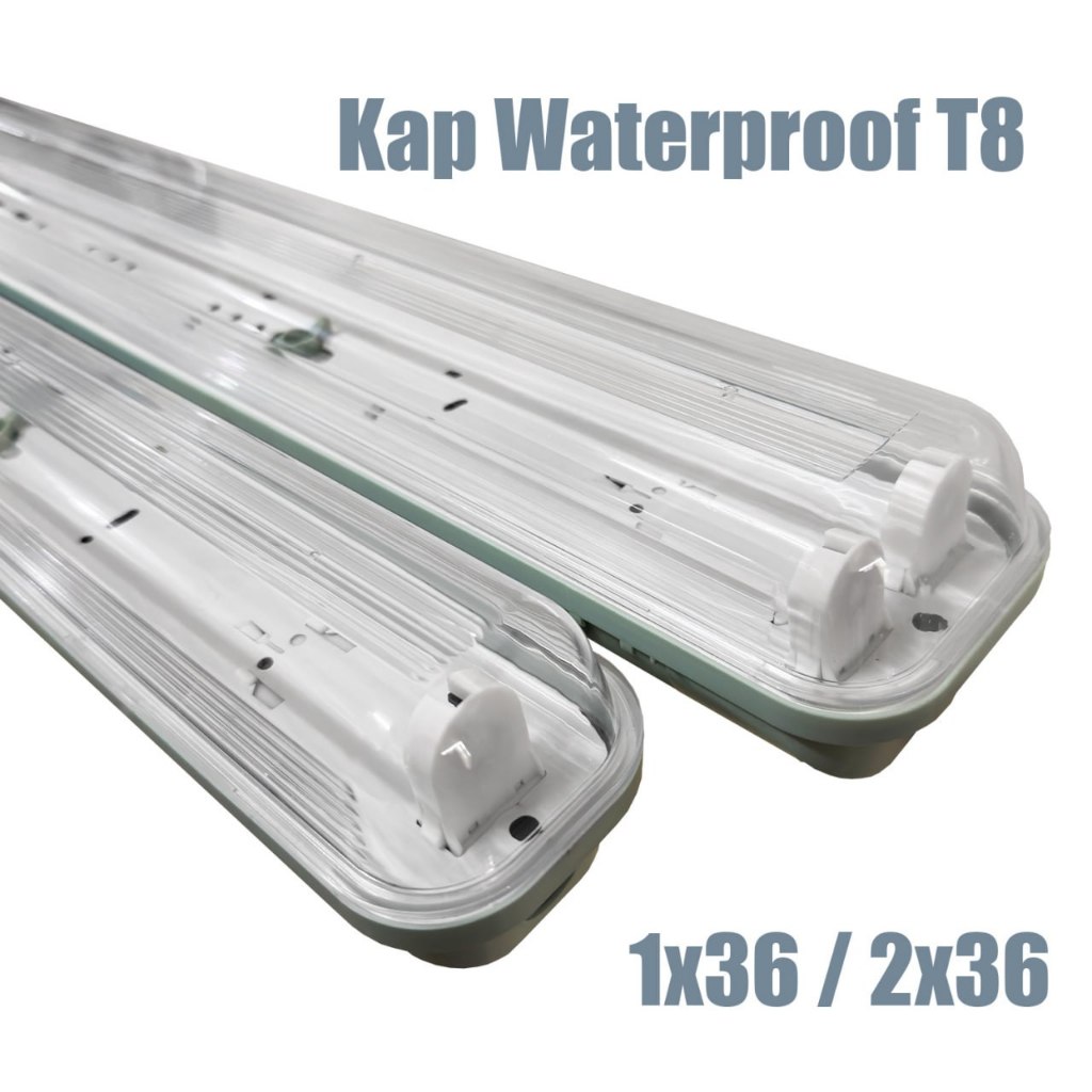 Jual Sonlite Kap lampu LED T8 Waterproof IP65 1x36 2x36 120cm | anti ...