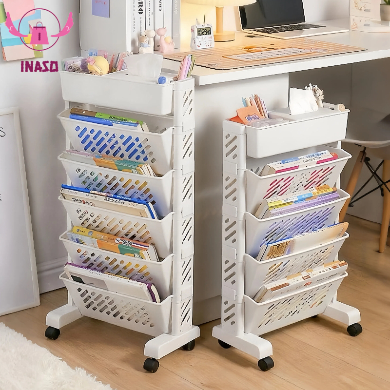 Jual INASO Rak Buku Roda Rak Serbaguna Keranjang Penyimpanan Serbaguna ...