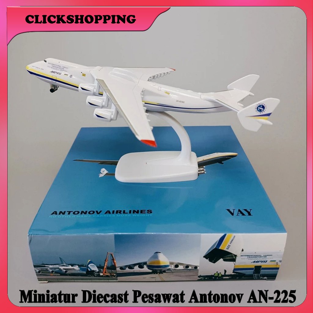 Jual 1:400 Miniatur Diecast Pesawat Antonov AN-225 Bahan Full Besi ada ...