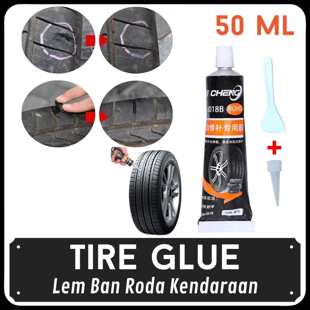 Jual 50ML Lem Ban Hitam Roda Kendaraan - Lem Ban Sobek - Lem Ban Retak ...