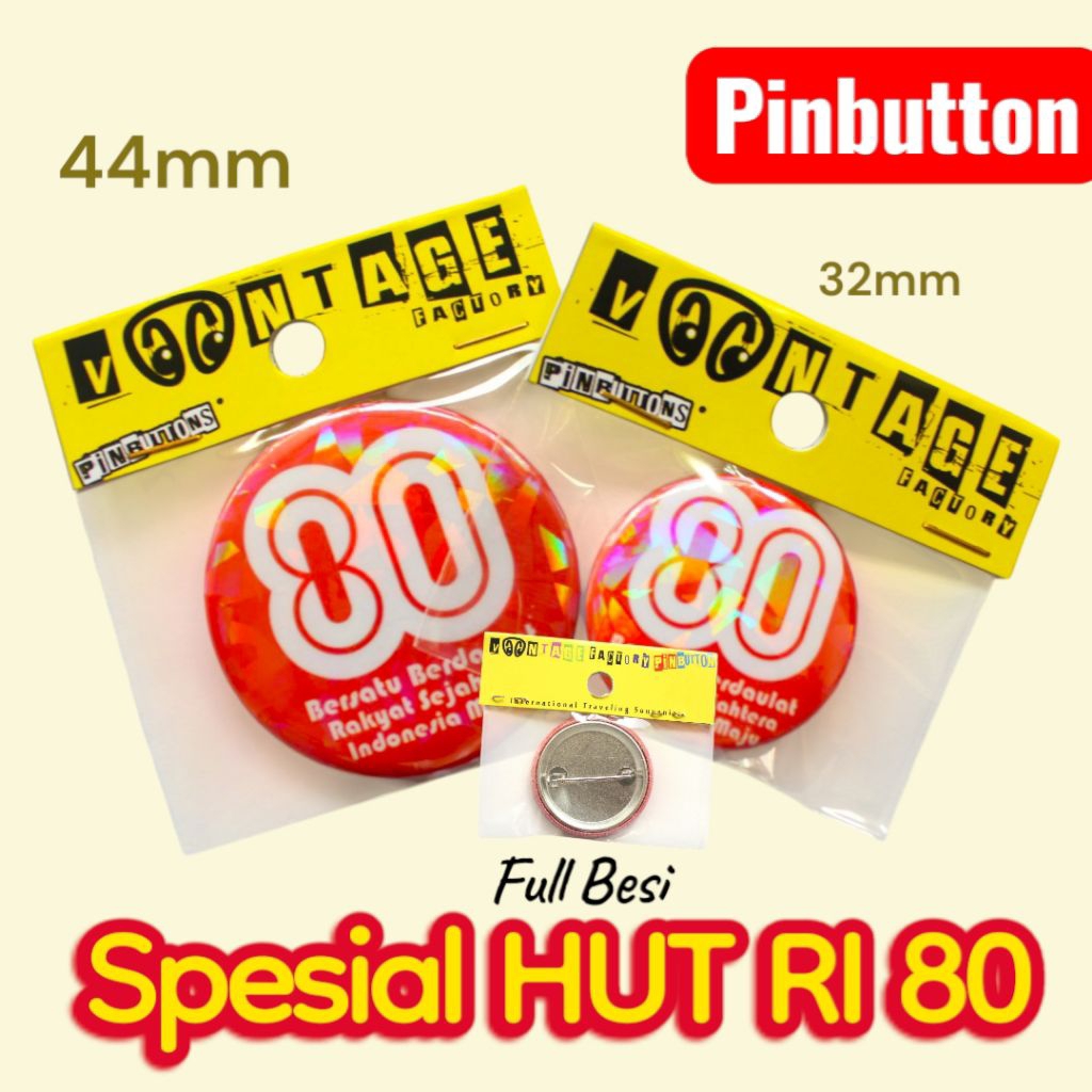Jual Pin Logo HUT RI 80 | Pin Panitia 17an | Hadiah Lomba 17 Agustus ...