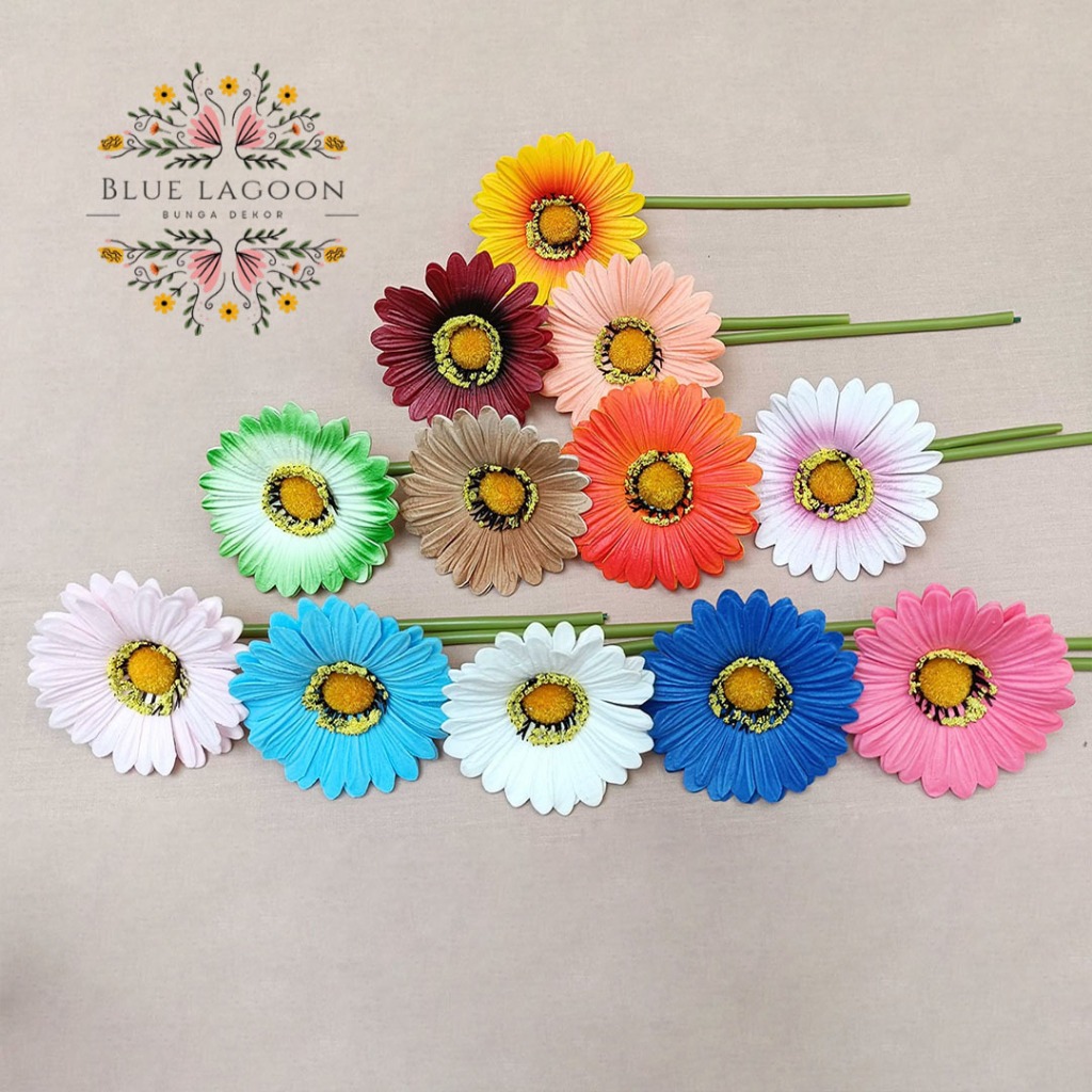 Jual Artificail Daisy Bunga Gerbera Bahan Latex Premium Artificial ...