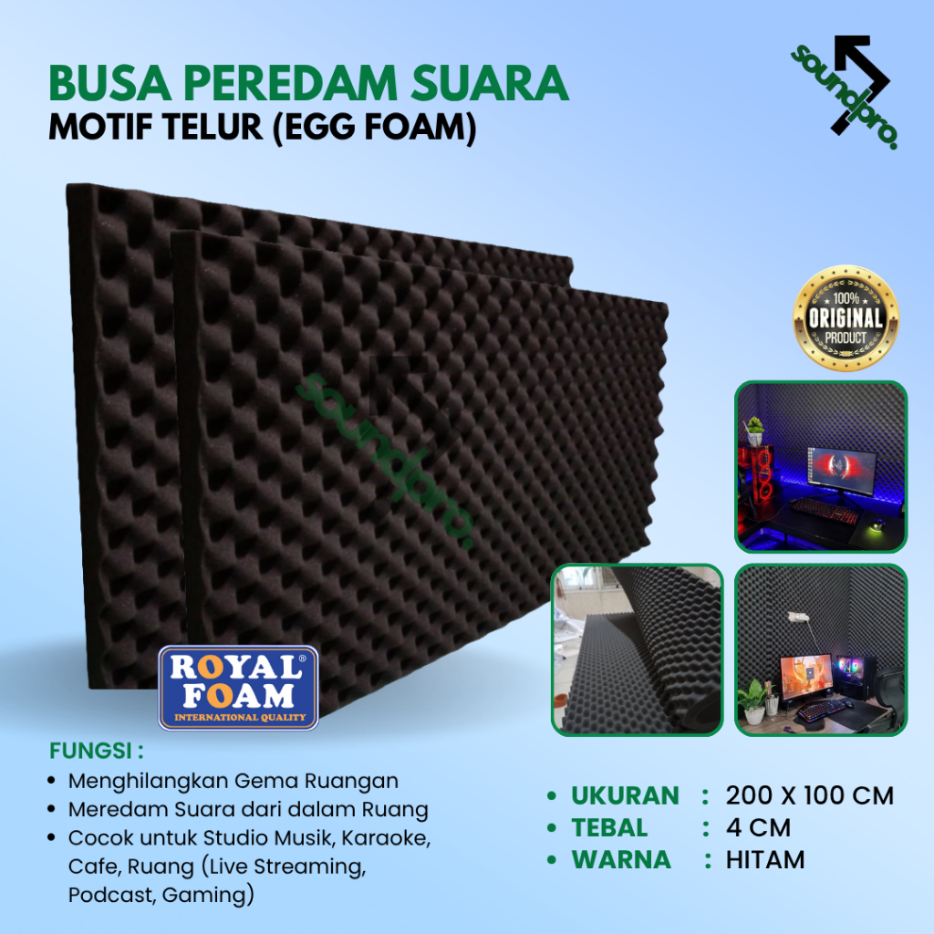 Jual BUSA PEREDAM SUARA MODEL TELUR UKURAN 200X100X4 CM - PEREDAM ...