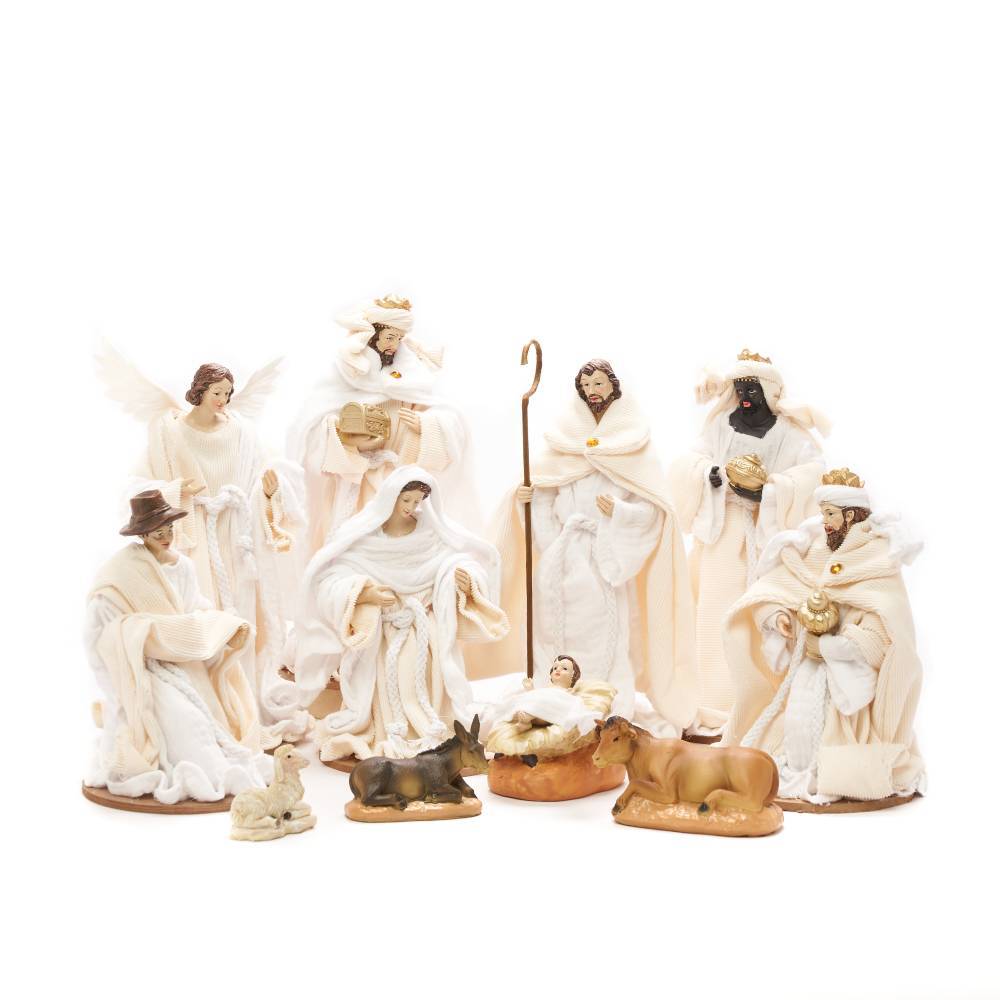 Jual Patung Set Natal Premium Fabric 25cm Pajangan Patung Nativity ...