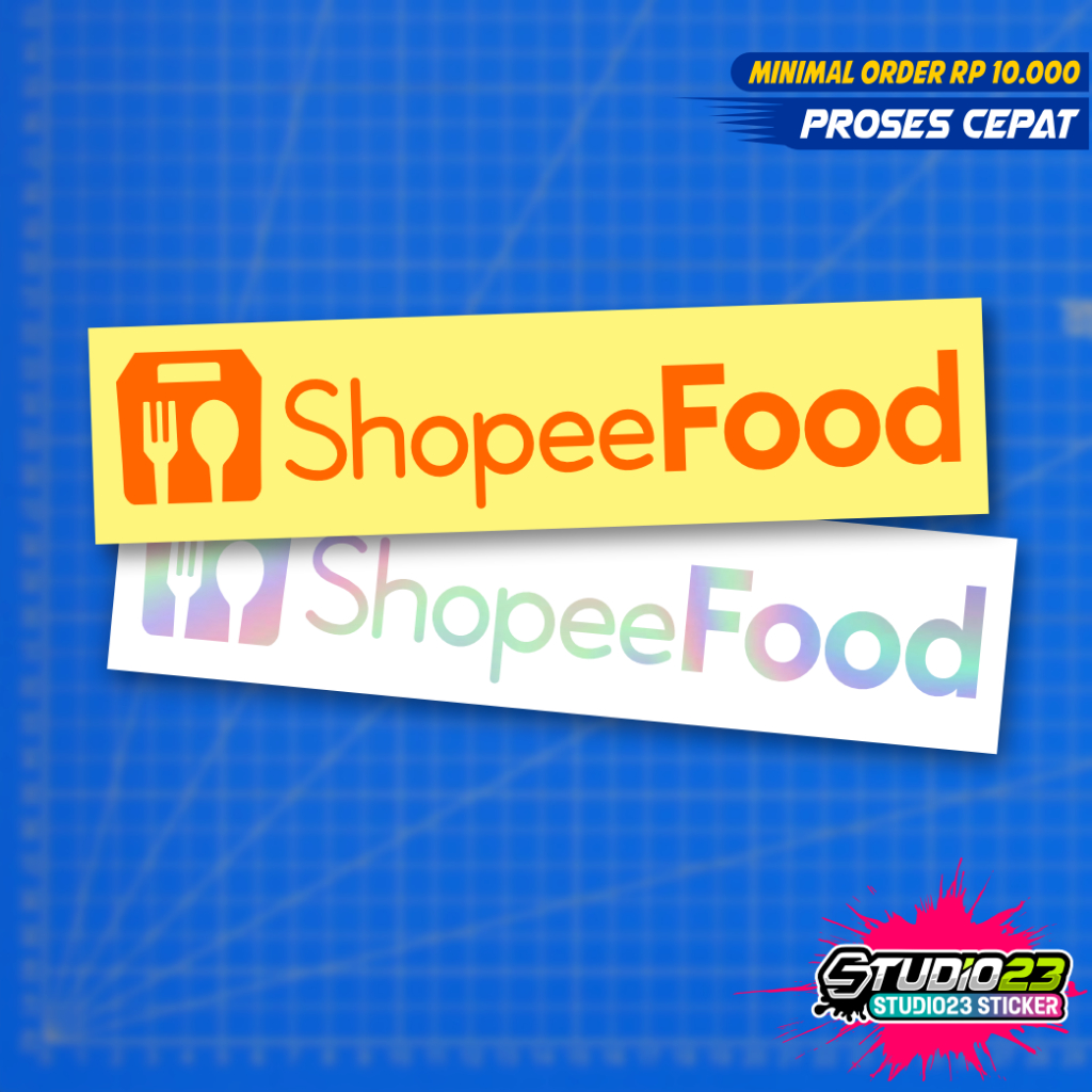 Jual Stiker Shopee FOOD cutting Hologram - model panjang | Shopee Indonesia