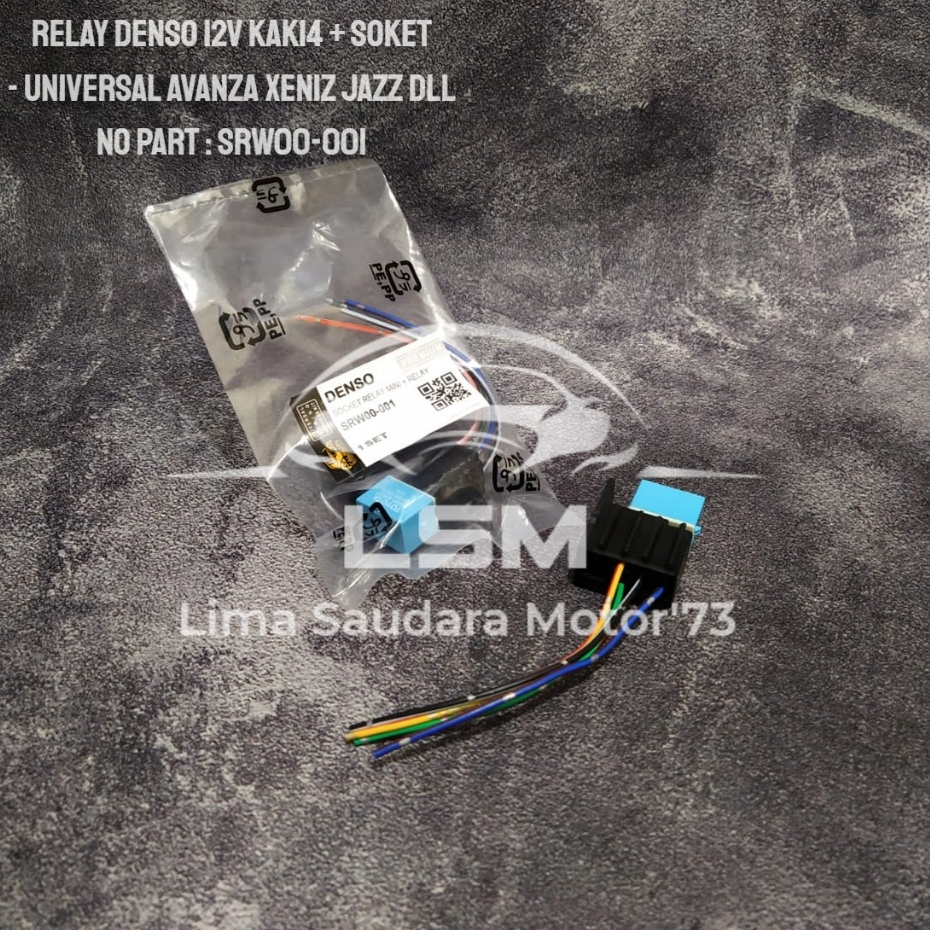 Jual Relay Biru Denso 12V Kaki 4 + Socket Soket Relay | Shopee Indonesia